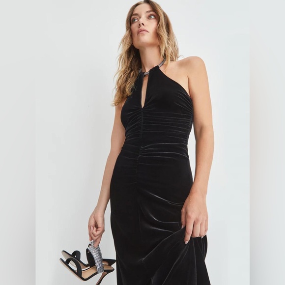 Veronica Beard | Dresses | Veronica Beardjosette Velvet Halter Dress In ...